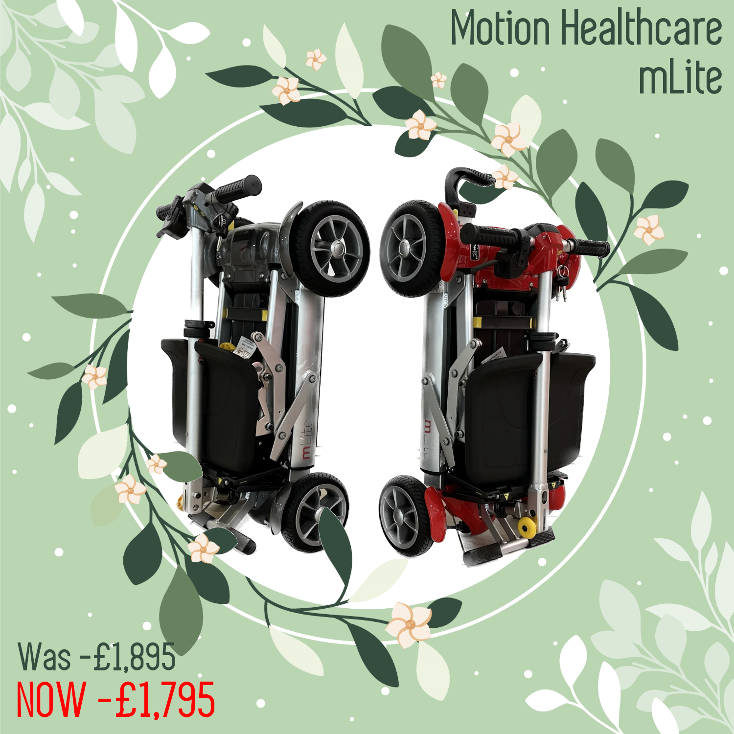 Motion Healthcare MLite Folding Scooter - Lifestyle & Mobility