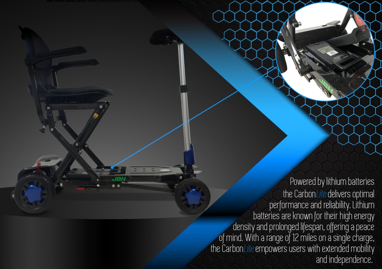 LuXe Mobility CarbonLite Folding Mobility Scooter