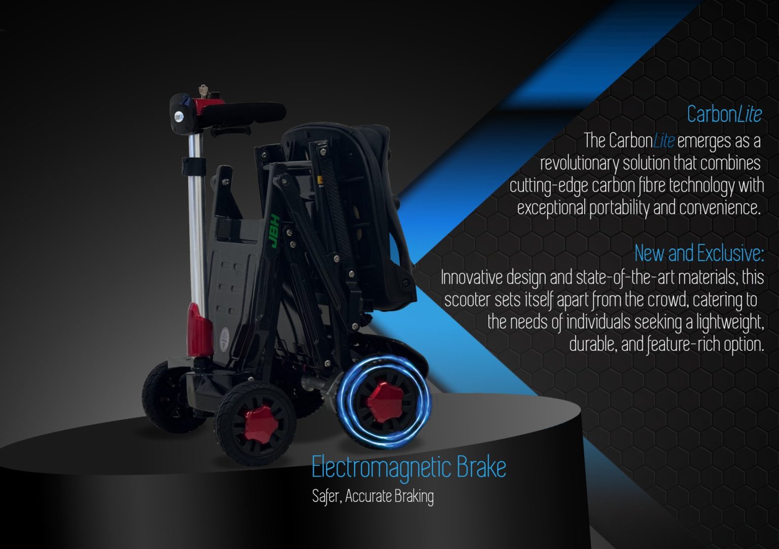 LuXe Mobility CarbonLite Folding Mobility Scooter